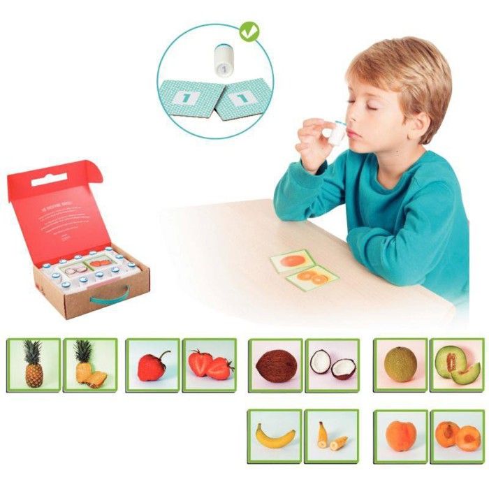 Jeu éducatif - Loto des odeurs de fruits - 12 capsules - 24 images ...