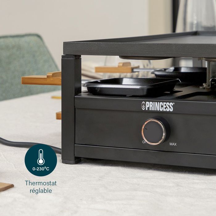 Appareil à raclette - Princess - 162655 - 8 personnes - 1300 Watt ...