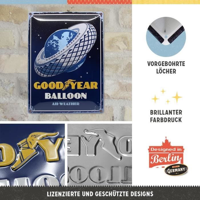 Plaque Vintage Goodyear – Balloon Tire – Idée De Cadeau Pour Les Fans ...
