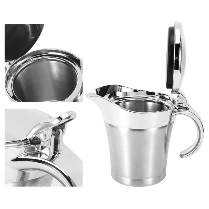 RHO-Saucière en acier inoxydable 304 Saucière 750 Ml en Acier ...