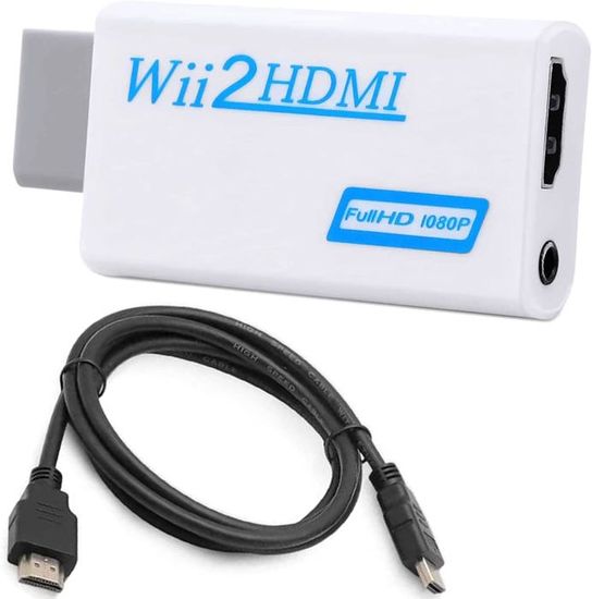 Wii To Hdmi Converter, Adaptateur Wii Vers Hdmi Avec Sortie Vidéo Full ...
