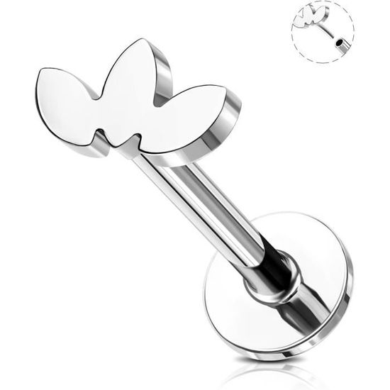 18G Push-In Piercing Nez Anneaux Acier Chirurgical Nose Ring Stud ...