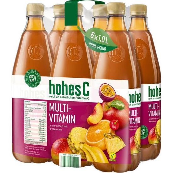 Hohes C Multivitamine Jus 1l (Pack de 6) - Cdiscount Au quotidien