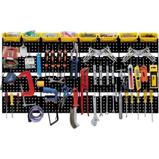 PANNEAU MURAL RANGEMENT OUTILS BACS RANGEMENT ETAGERE PORTE OUTILS ...