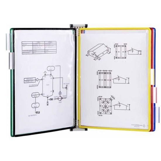 Support Mural Document - Non spécifié - 5 Pochettes A4 - Métal ...