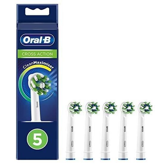 ORAL-B CROSSACTION LOT DE 5 BROSSETTES À DENTS AVEC POILS CLEANMAXIMIS ...