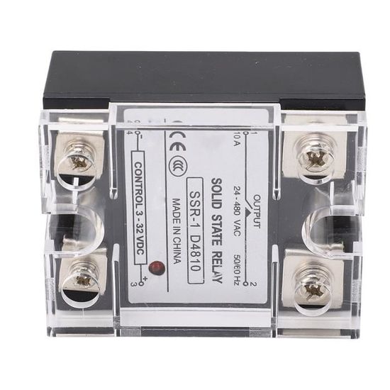 Cikonielf Module de relais SSR Relais à semi-conducteurs 10A Contrôle ... Cikonielf Module de relais SSR Relais à semi-conducteurs 10A Contrôle ...