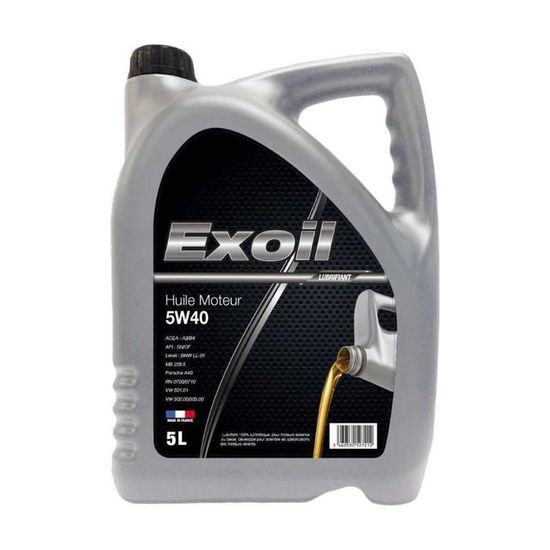 EXOIL Huile Auto 5W40 5L - Cdiscount Auto