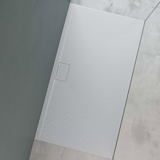 Mai & Mai® Receveur de Douche Bac à Douche Blanc en Résine Marbre ...