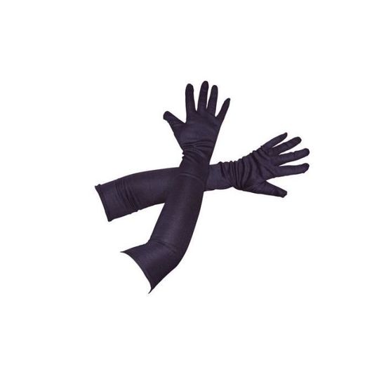 Gants Longs de Soirée Femme - PTIT CLOWN - Taille Unique - Noir ...