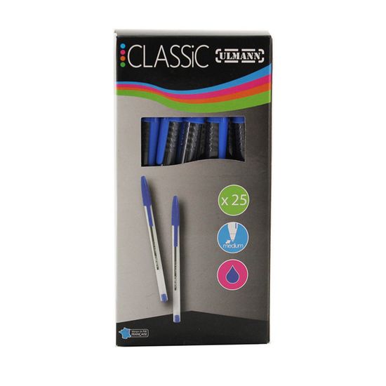 Lot De 25 Stylos A Bille Couleur Bleue Ulmann - Cdiscount Beaux-Arts et ...
