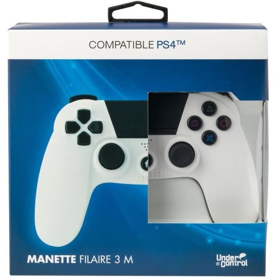 PROXIMA PLUS Manette Under Control - 3M - Compatible PS4 - Blanche ...