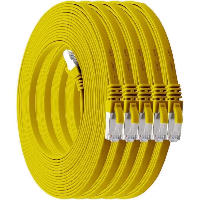 Rj45 Cat 8 Cable Ethernet Cat 8 10m, 40Gbps 2000MHz Cable Reseau Nylon ...