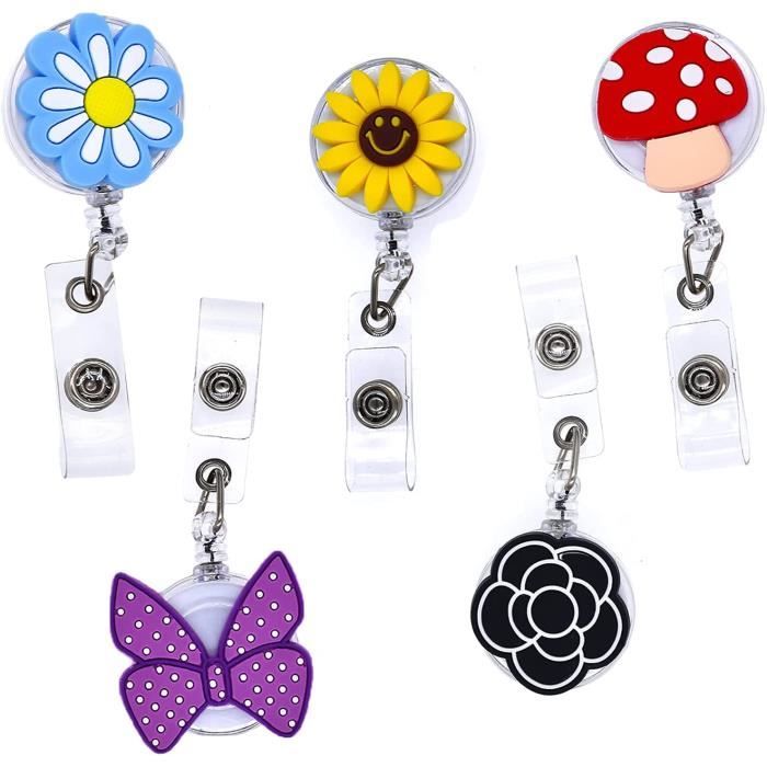 Porte Badge Enrouleur 5 Pices porte clef extensible renforc portebadges ...