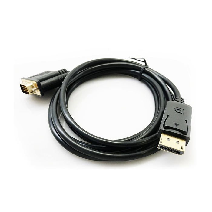 Câble DisplayPort vers VGA 1.8M, JESWO, Full HD 1080p, Stabilité ...
