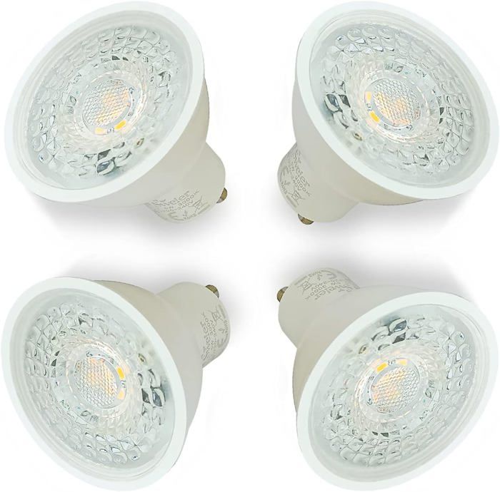 4x Ampoules LED GU10 5W Blanc froid 6000K quivalent un spot halogne 50W Ampoules LED GU10 430lm ...