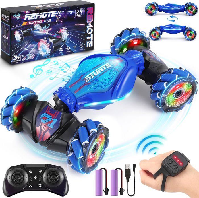 Voiture Télécommandée, Voiture De Cascade Télécommandée Pour Enfants Rc Crawler 4Wd 2,4 Ghz ...