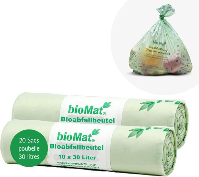 Sachets Compostables À Déchets ® De 30 Litres (20 Sachets Bio ...