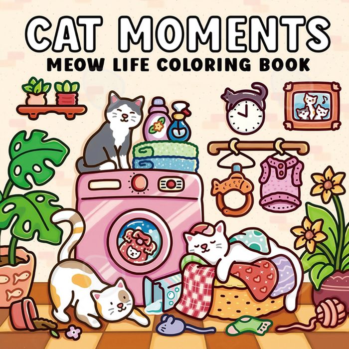 Coloring book for adults and teens 44 pages moment de chat cozy ...