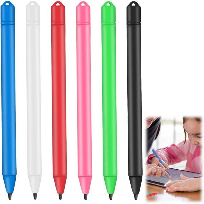 Stylet pour tablette d'écriture LCD - EDILIX - 6 pièces - Noir, rouge ...