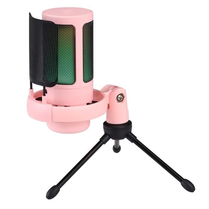 Rose-Microphone de jeu à condensateur USB professionnel pour PC, PS4 ...