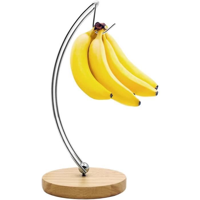 Porte-Banane,Porte-Banane avec Base en Bois - Support de bananier ...