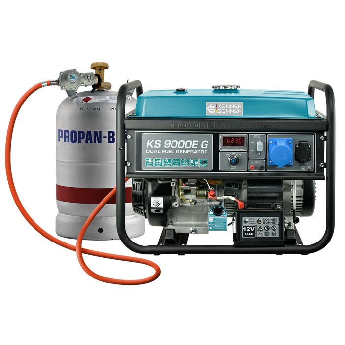 Groupe électrogène à essence-gaz KS 9000E G K&S puissance max/nom ...