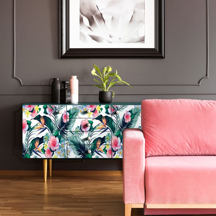 Sticker meuble tropical sherry 40 x 60 cm - Cdiscount Maison