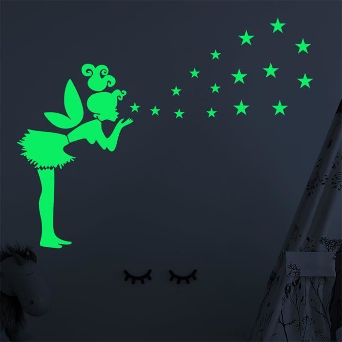 DECO Glow In The Dark PVC DIY Stickers Lumineux Enfants Chambre ...
