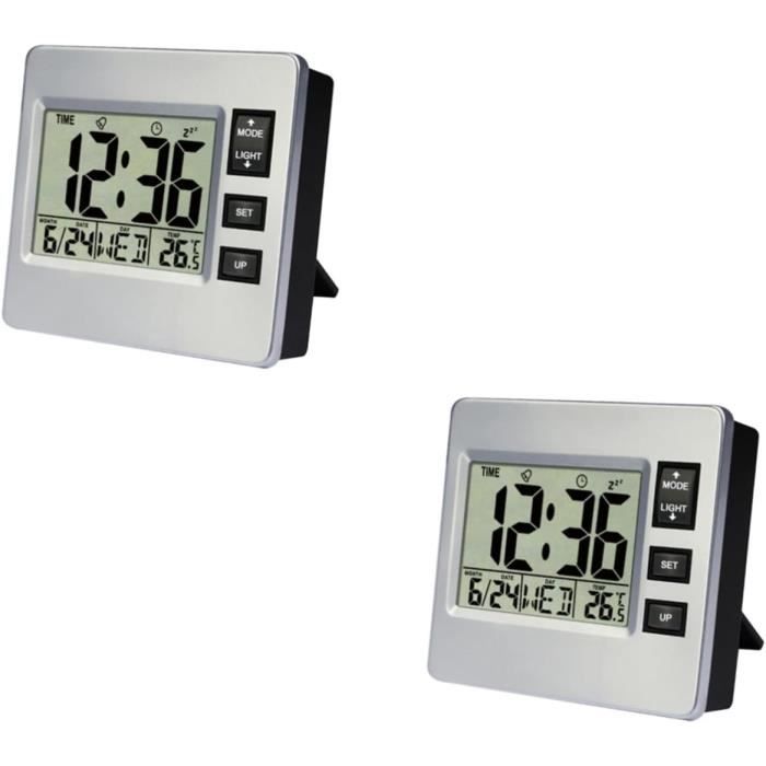 2 Pièces Réveil De Chevet Radio Reveil Radio Réveil Reveil Numerique ...