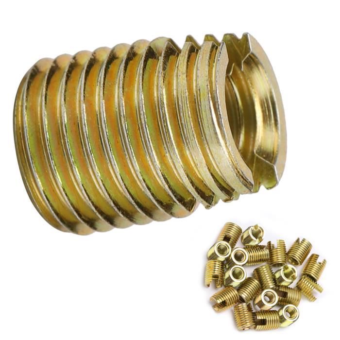 Cikonielf Insert de filetage 20Pcs Vis en Acier au Carbone à Filetage Autotaraudeur(Intérieur M6 ...