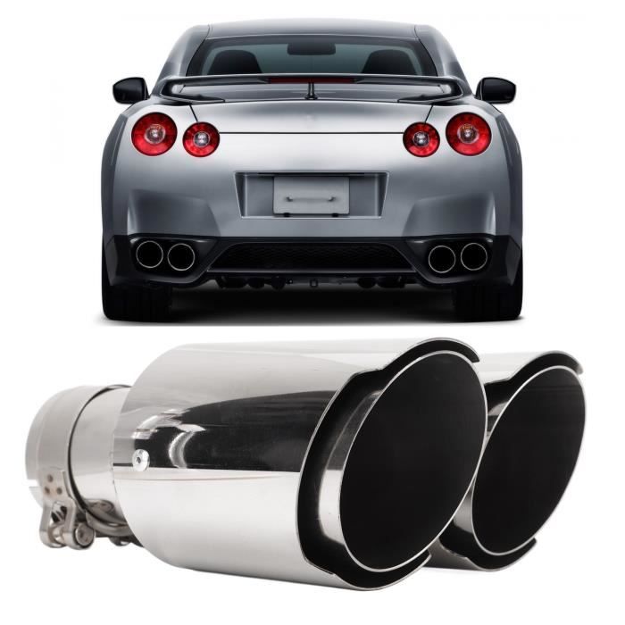 Tuyau D'Échappement Embout D'Échappement À Double Sortie En Acier Inoxydable 304, Entrée ...