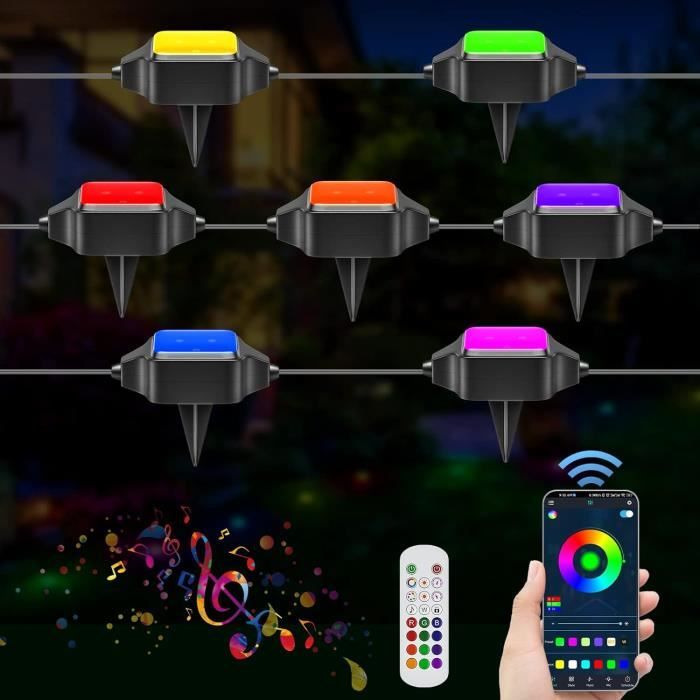 Lampe Jardin, Éclairage Exterieur Avec Contrôle Par Application Et ...