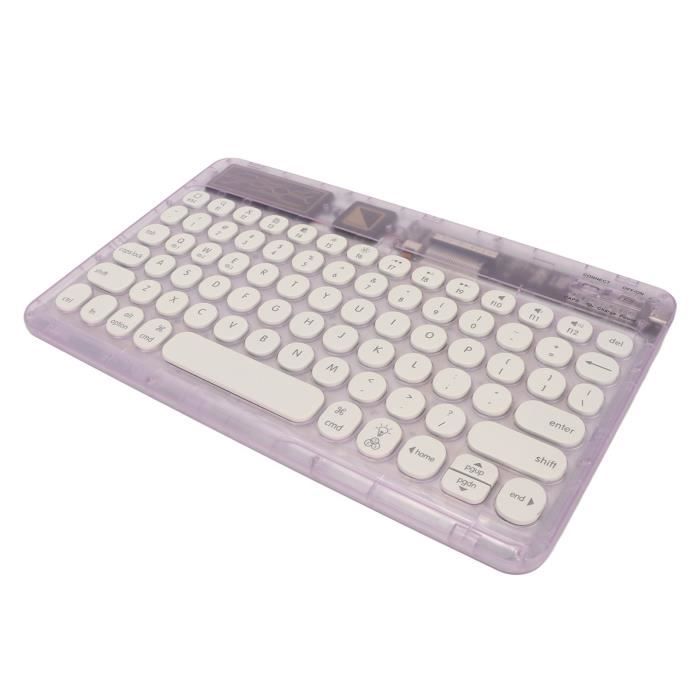 (Violet) Clavier Rétro Mini Clavier Fil Ultra Slim RGB Light Pour ...