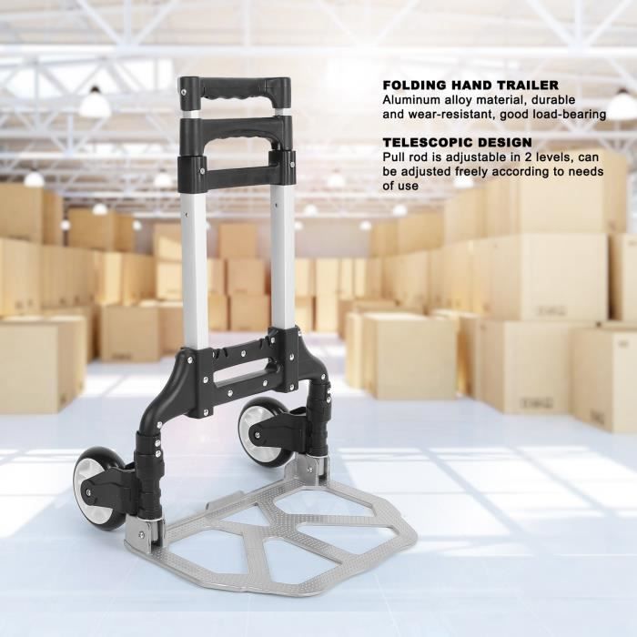 Kelinthroom® Remorque pliable Remorque à Main Pliante Chariot ...