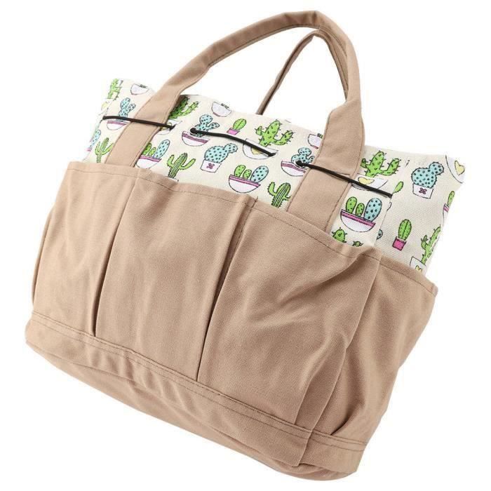 Sac à outils 12 pouces en toile à motif de cactus Organisateur d'outils ...