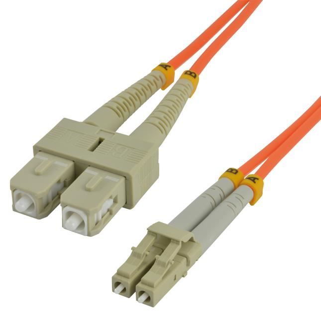 MCL-Jarretière optique OM2 duplex multimode 50-125 - SC - LC 0.5m ...