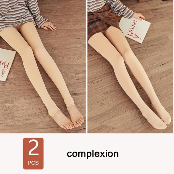 Étape de la peau bas 2 pièces de collant en cachemire pour femme ...