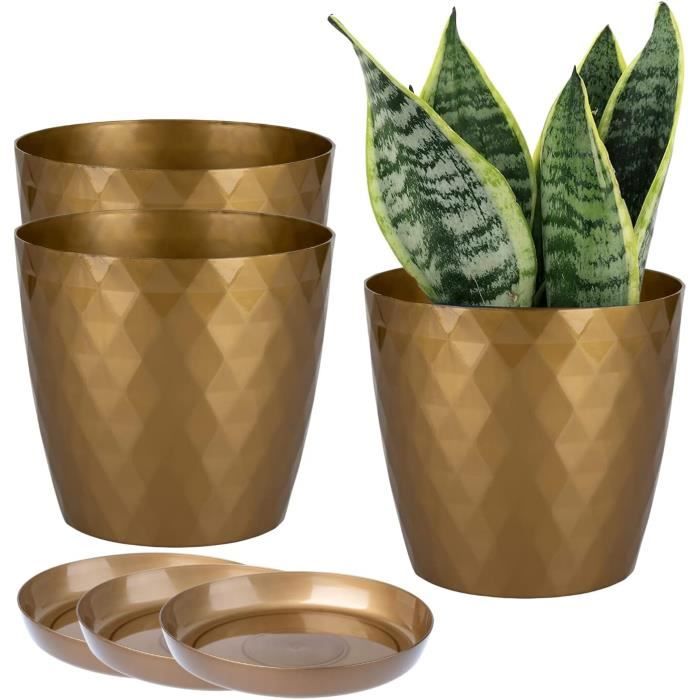 Lot De 3 Pots De Fleurs D'Intérieur En Plastique Pour Toutes Les ...