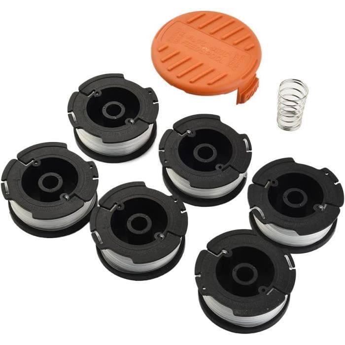 Lot de 6 bobines de fil pour débroussailleuse Black and Decker GL280 GL230 GL340 GL425 GL430 ...