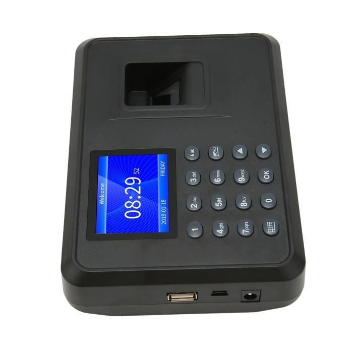 Tbest Pointeuse biométrique empreinte digitale 2.4 pouces 1000 ...