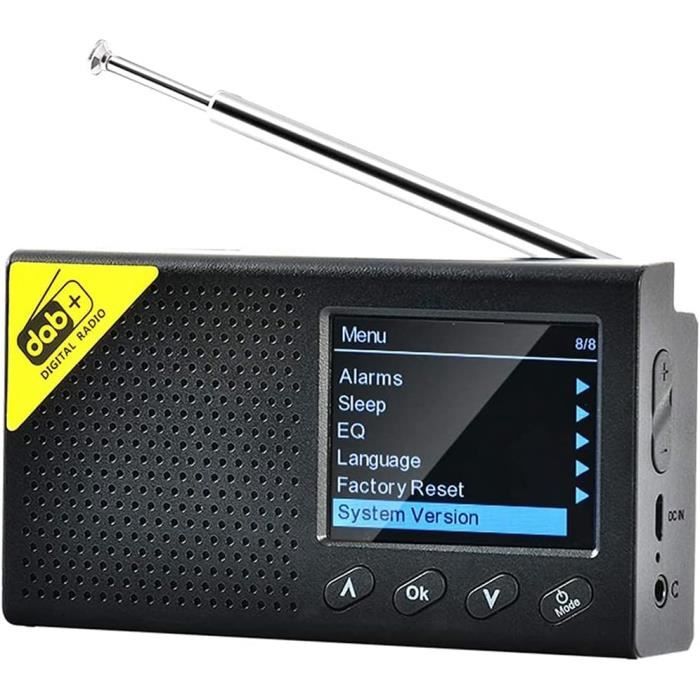 Radio Numérique Dab Et Fm, Radio Numérique Portable Rechargeable Dab + Récepteur Fm Avec Haut ...
