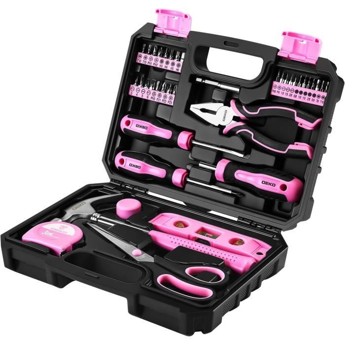 Boîte À Outils : Deko Maletin Outils Diy Complet Kit Outils Rose ...