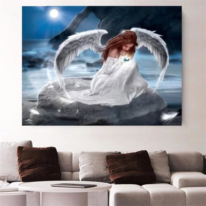 Diamond Painting Kit Complet, Ange Fille Prier Diamant Broderie Kits De ...
