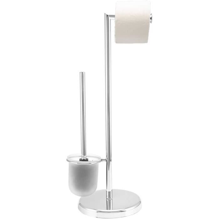 Porte-Rouleau De Papier Toilette Avec Fond Lourd Et Brosses Wc 19 X 19 ...