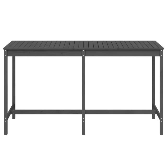 "Promo"Table Extérieure LMT - Table de jardin gris 203,5x90x110 cm bois massif de pin 24,9Kg ...