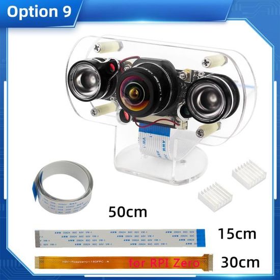 Option 9 - Caméra Ir-cut Raspberry Pi 4 Avec Vision Nocturne, Focale ...