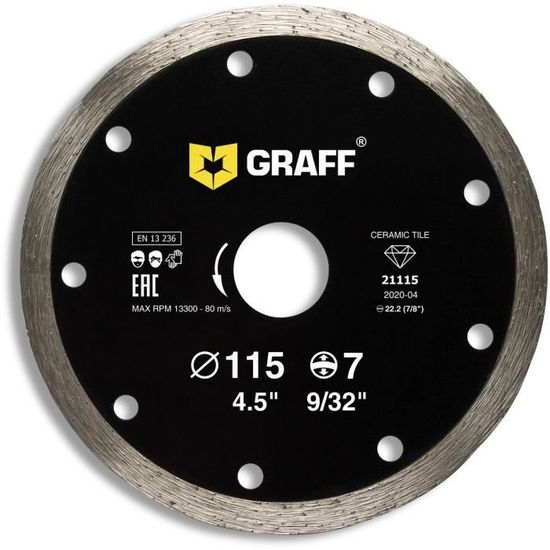 Disque diamant 115 mm pour meuleuse d'angle - Disque de coupe pour ...