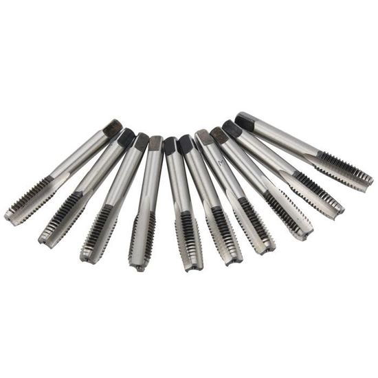 Taraud à vis Tarauds Métriques 10 Pièces - FDIT - M10 - Acier au ...