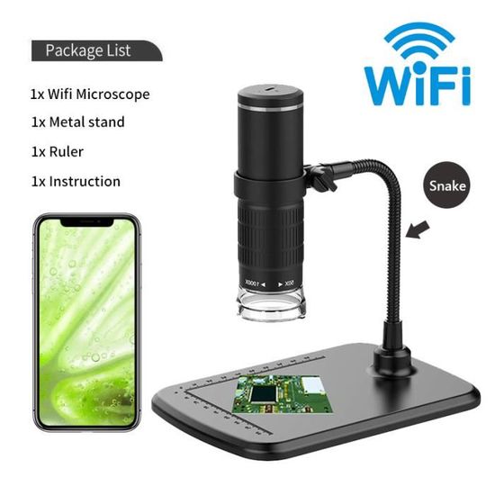 MICROSCOPE OPTIQUE,Wifi Snake Microscope numérique sans fil USB HD ...